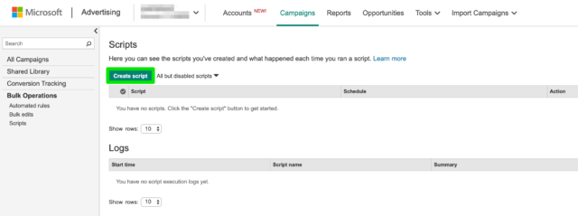 Microsoft Advertising: A script for optimising your campaigns
