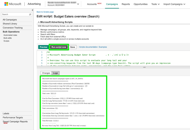 Microsoft Advertising: A script for optimising your campaigns